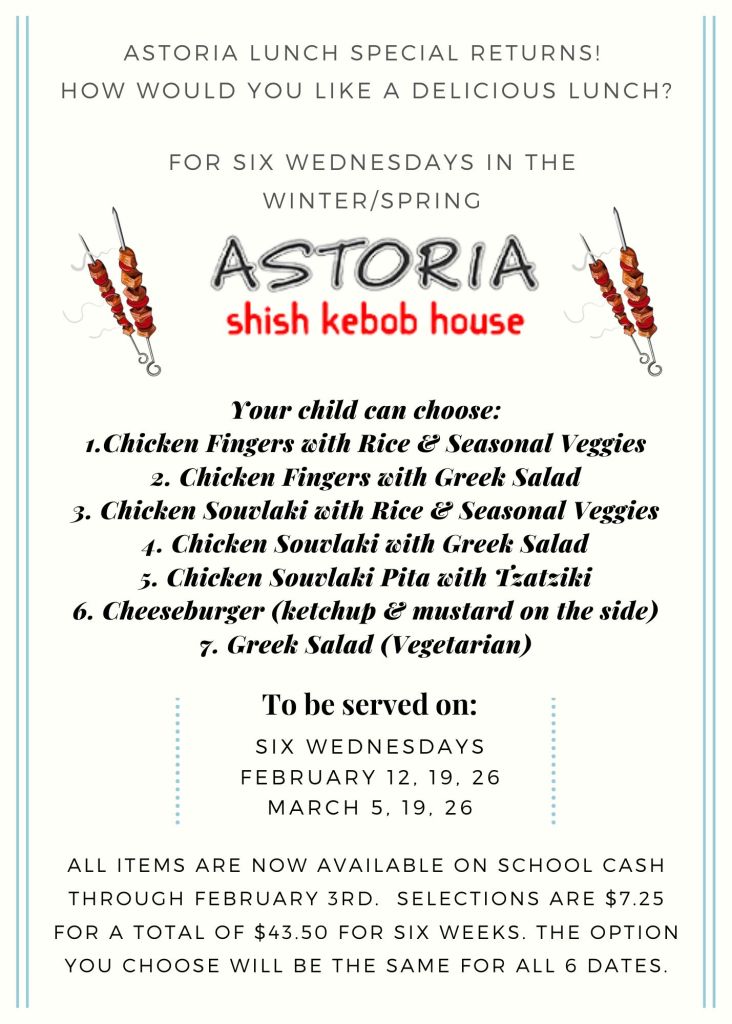 A Popular Wednesday Lunch Offering Returns: Astoria – Rosedale Heights ...